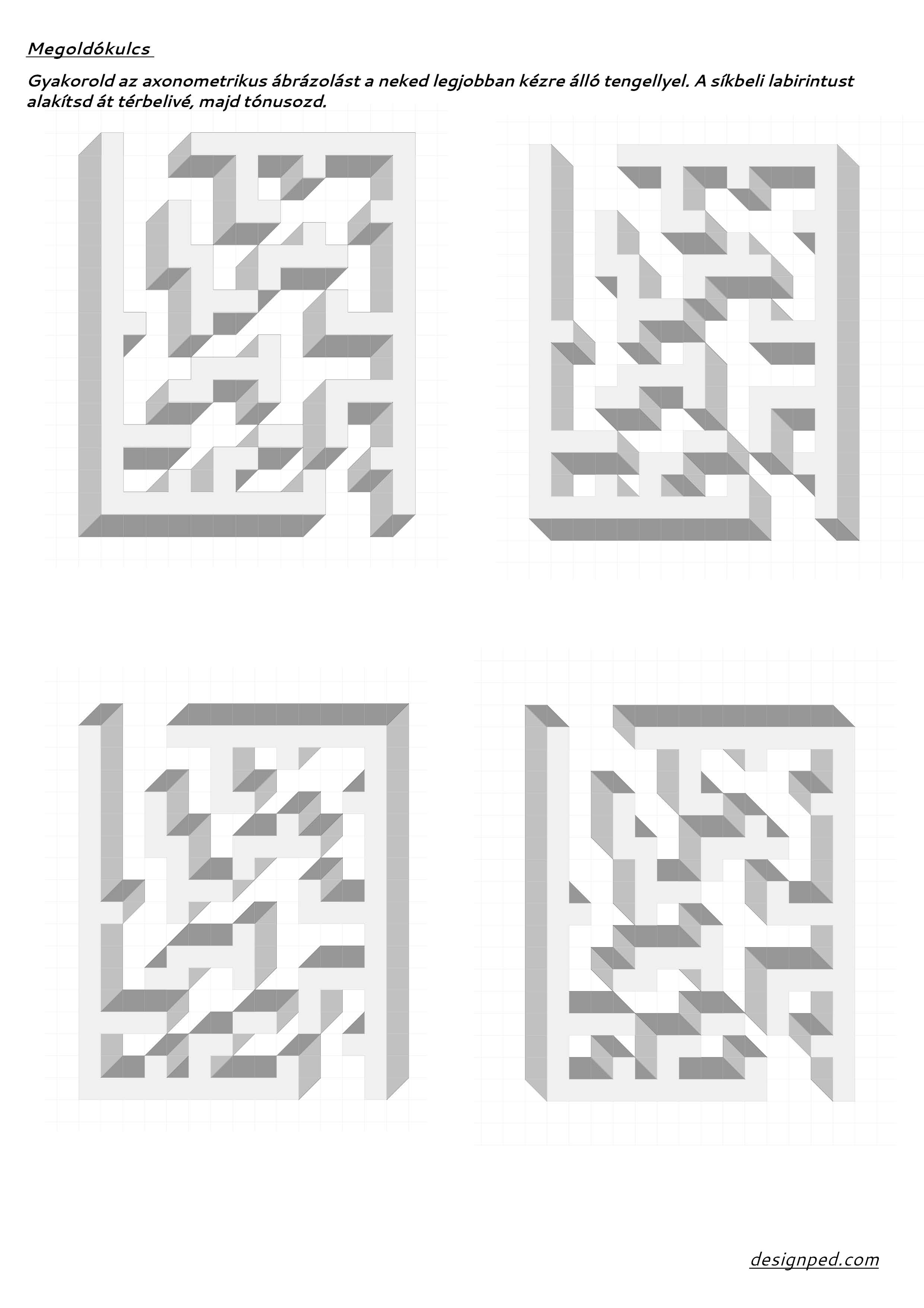 Rajzolj 3D-s labirintust! – Draw a 3D maze! – design.edu.art