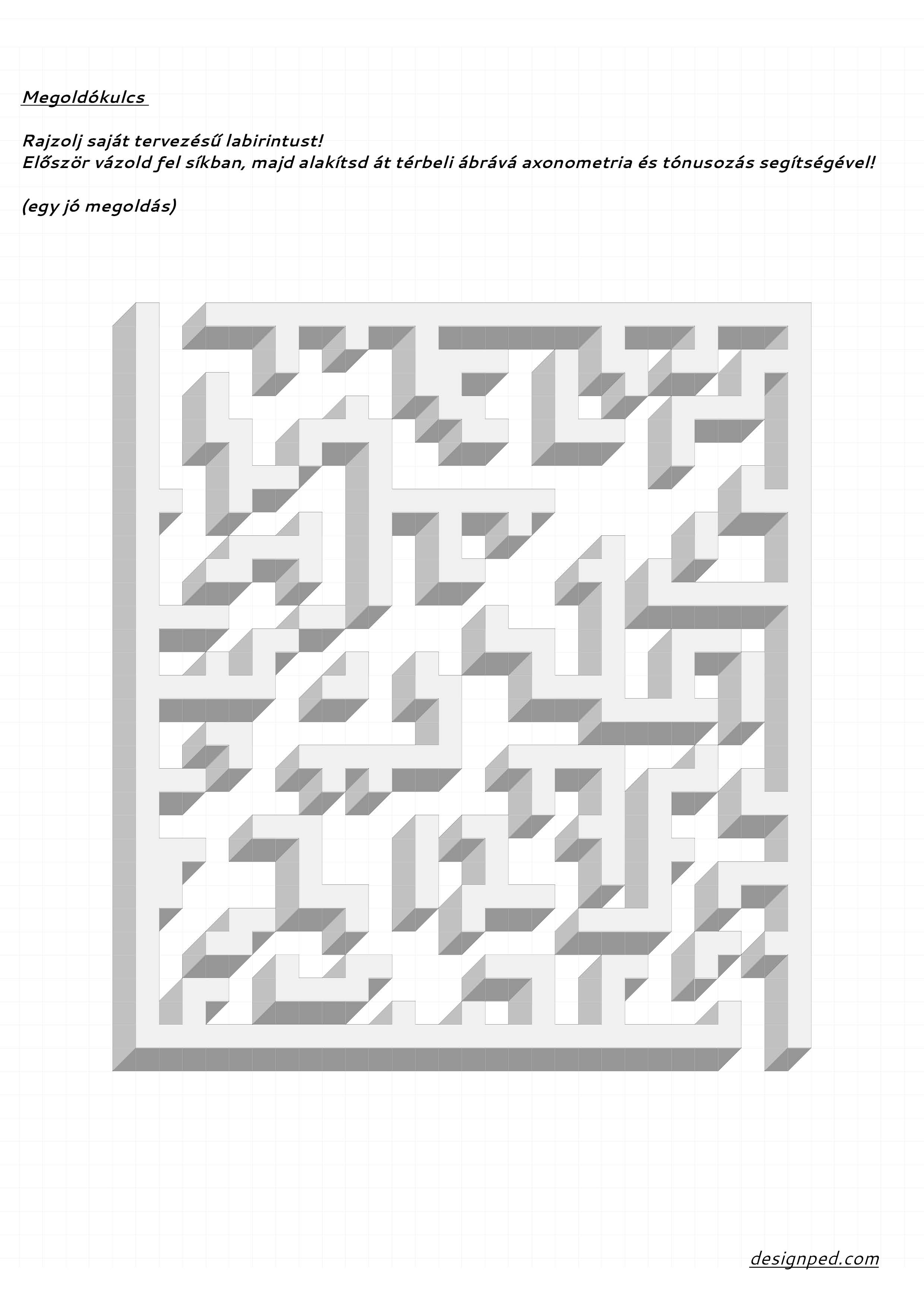 Rajzolj 3D-s labirintust! – Draw a 3D maze! – design.edu.art