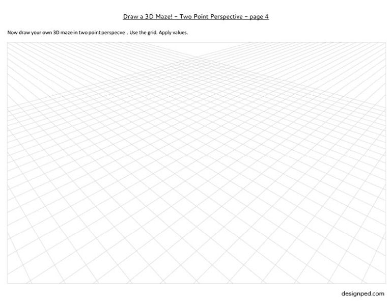 Kétiránypontos térbeli labirintus – Two point perspective 3D maze ...
