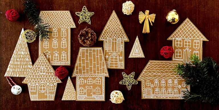 Roll and draw! Gingerbread Houses – design.edu.art