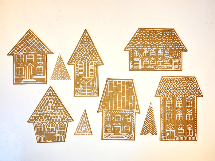 Roll and draw! Gingerbread Houses – design.edu.art